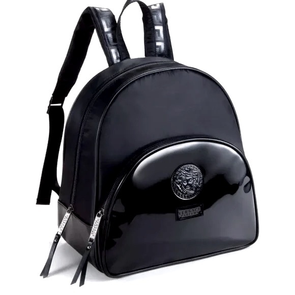 Versace | Bags | Versace Perfumes Black Backpackunisex 3 X 14 ...